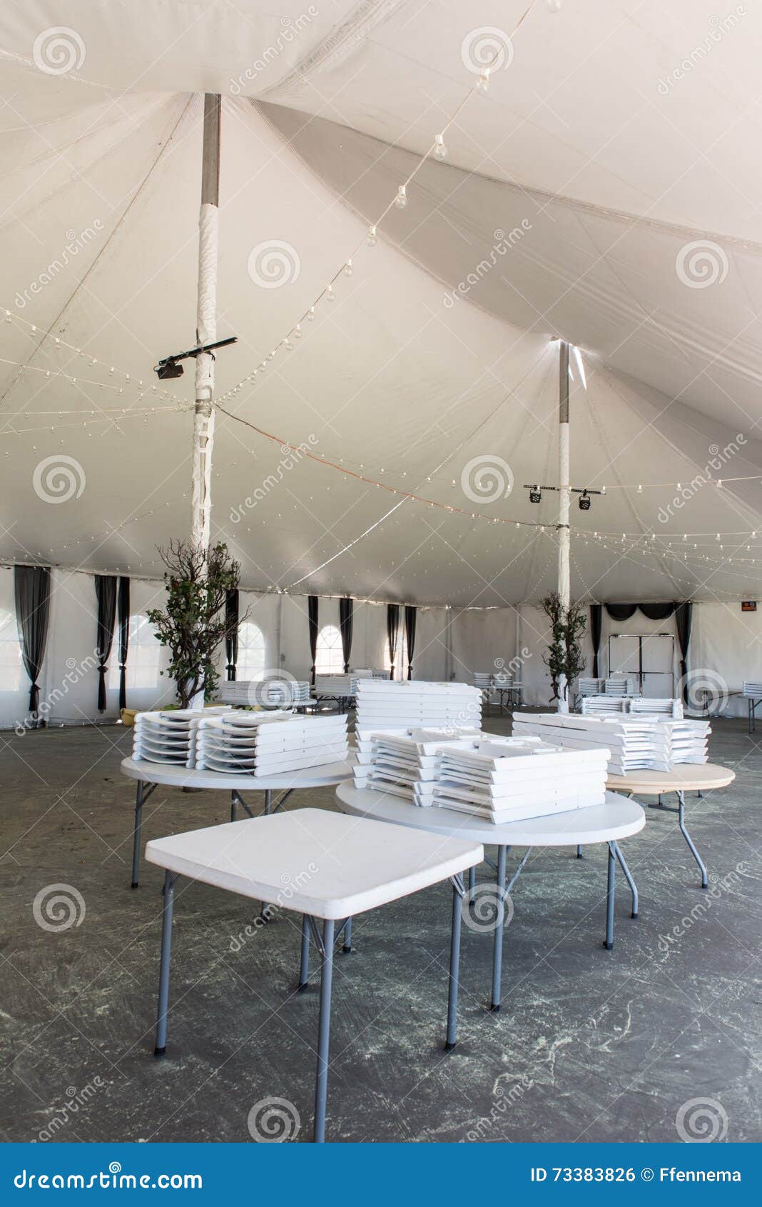 Inside a Large White Tent for Entertaining Stock Photo - Image of bear ...