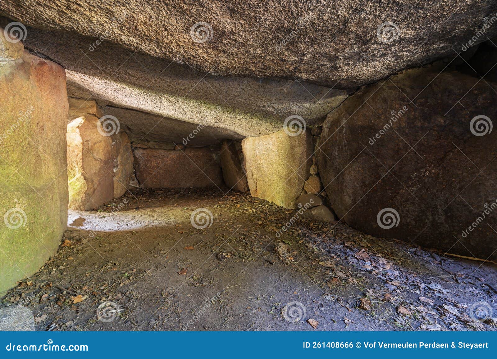 Inside the Largest Grave on the Dolmen Site 25a-c Stock Photo - Image ...