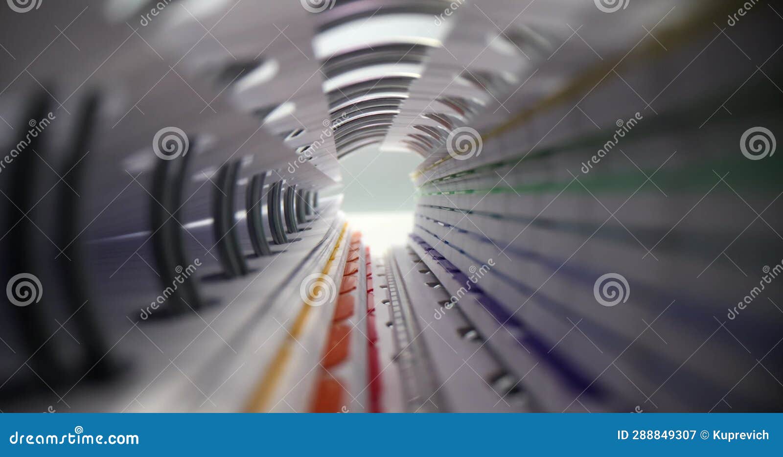 Inside Layout of Open Blank Spiral Sketchbook with Ring Binder Stock ...