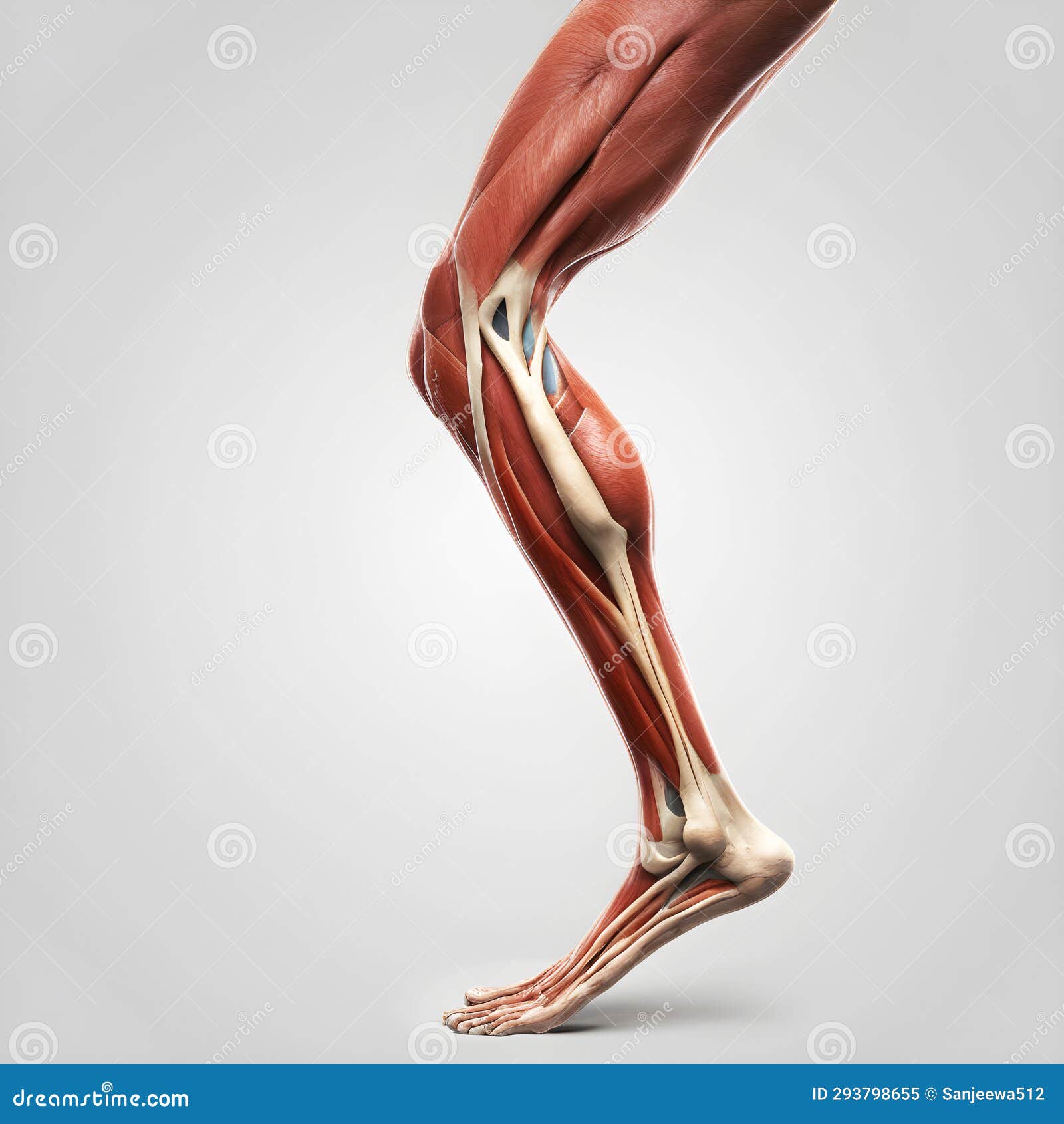 Inside Leg AI Generated Image Stock Illustration - Illustration of head ...