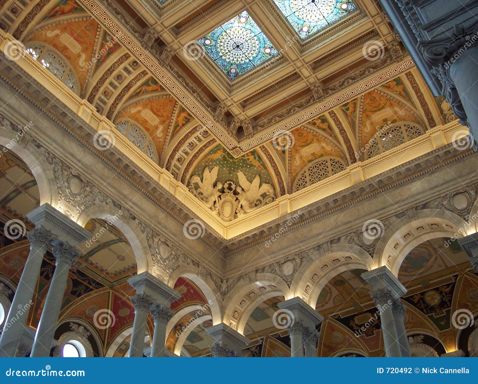 Inside the Library of Congress Stock Photo - Image of architecture ...