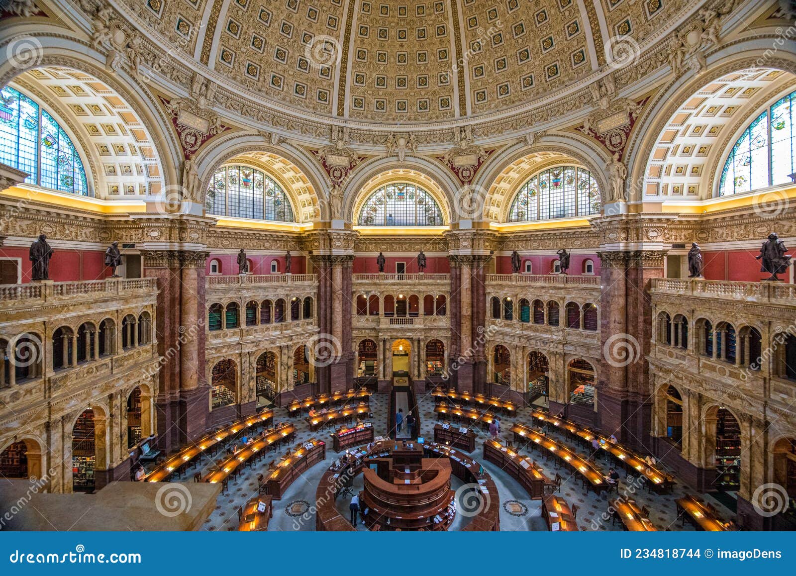 Inside the Library of Congress in Washington DC Editorial Stock Image ...