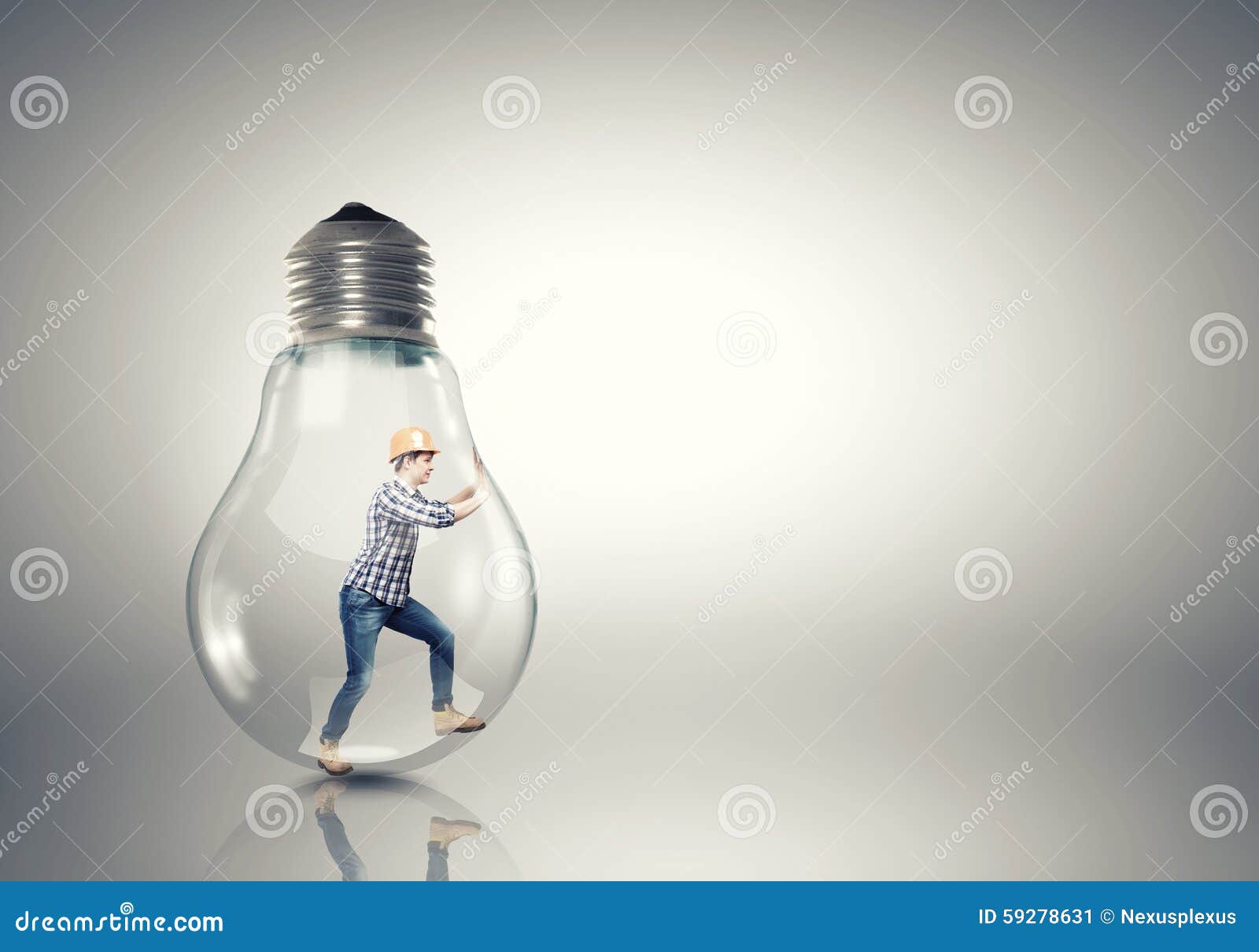 Inside light bulb stock image. Image of solution, inside - 59278631