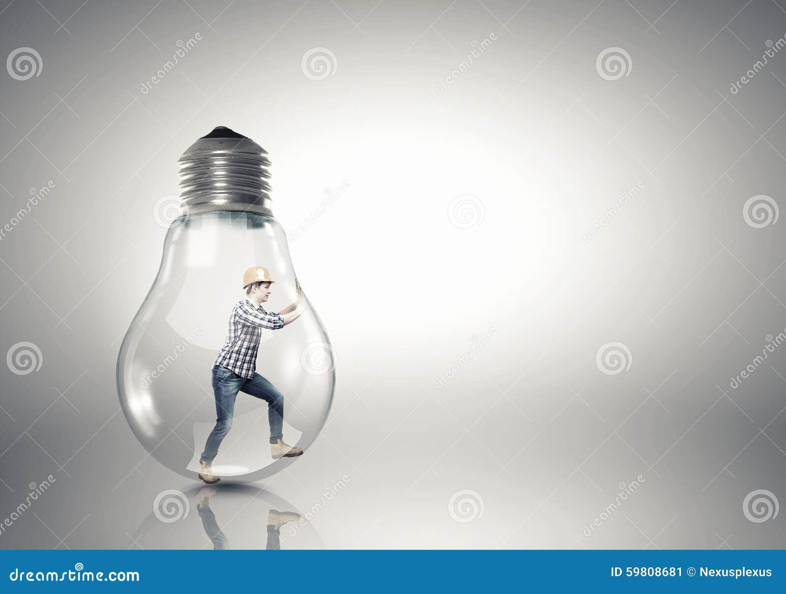 Inside light bulb stock image. Image of bulb, solution - 59808681