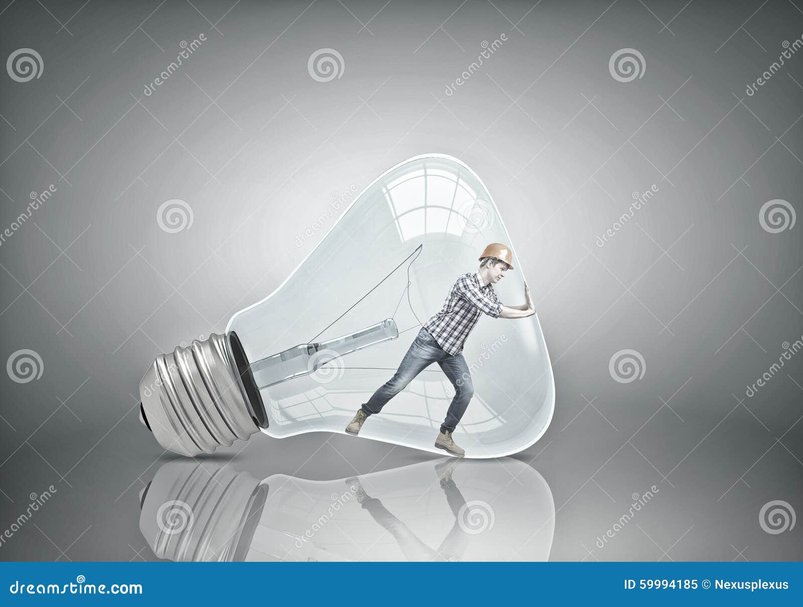 Inside light bulb stock image. Image of mind, male, engineer - 59994185