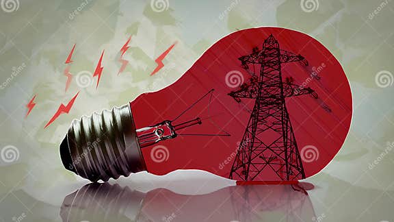 Concept: Power Problems, Power Grid Crisis, Blackout. Inside the Light ...
