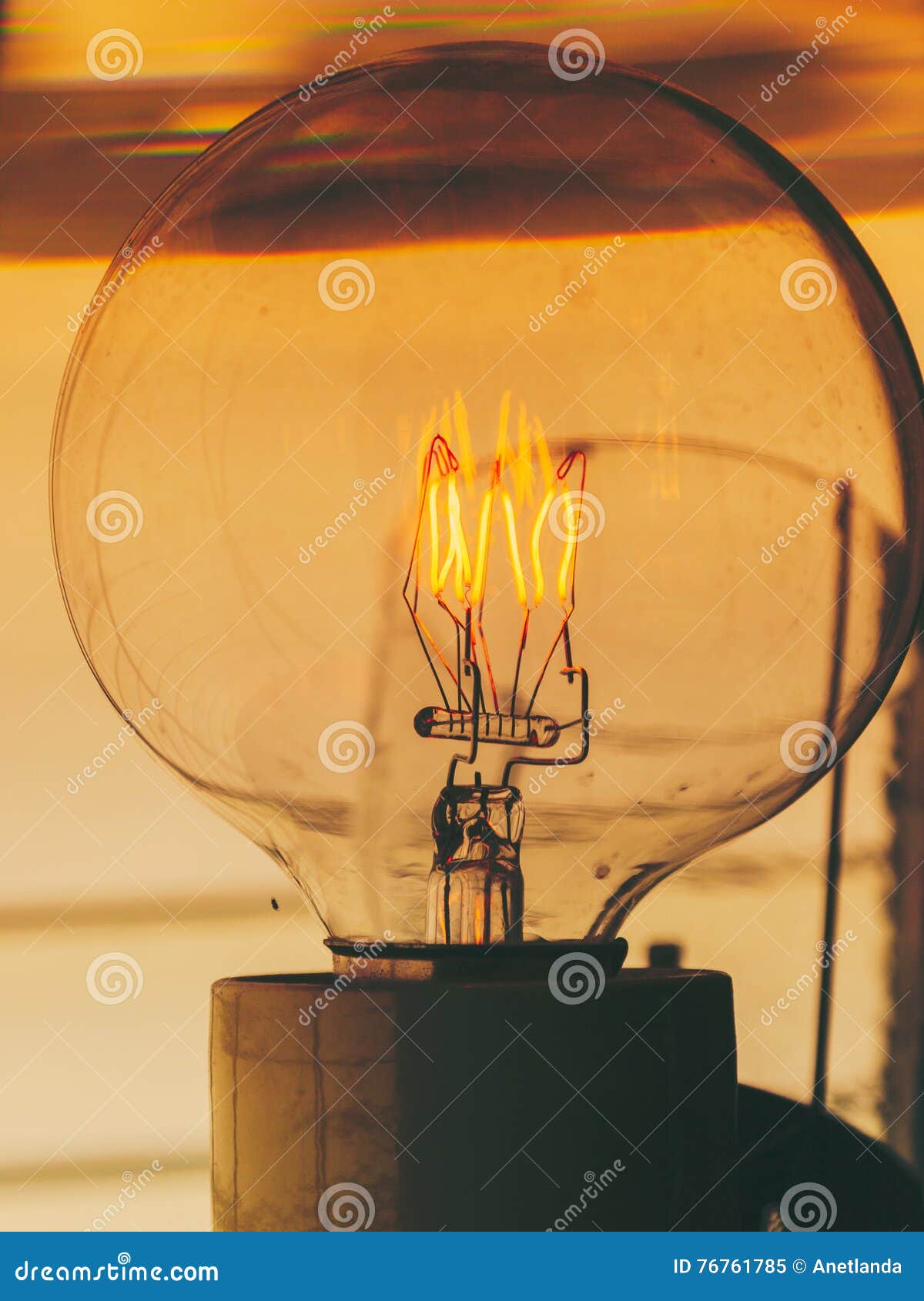 Inside of a Lighthouse Showing the Light Bulb Interior. Stock Image ...