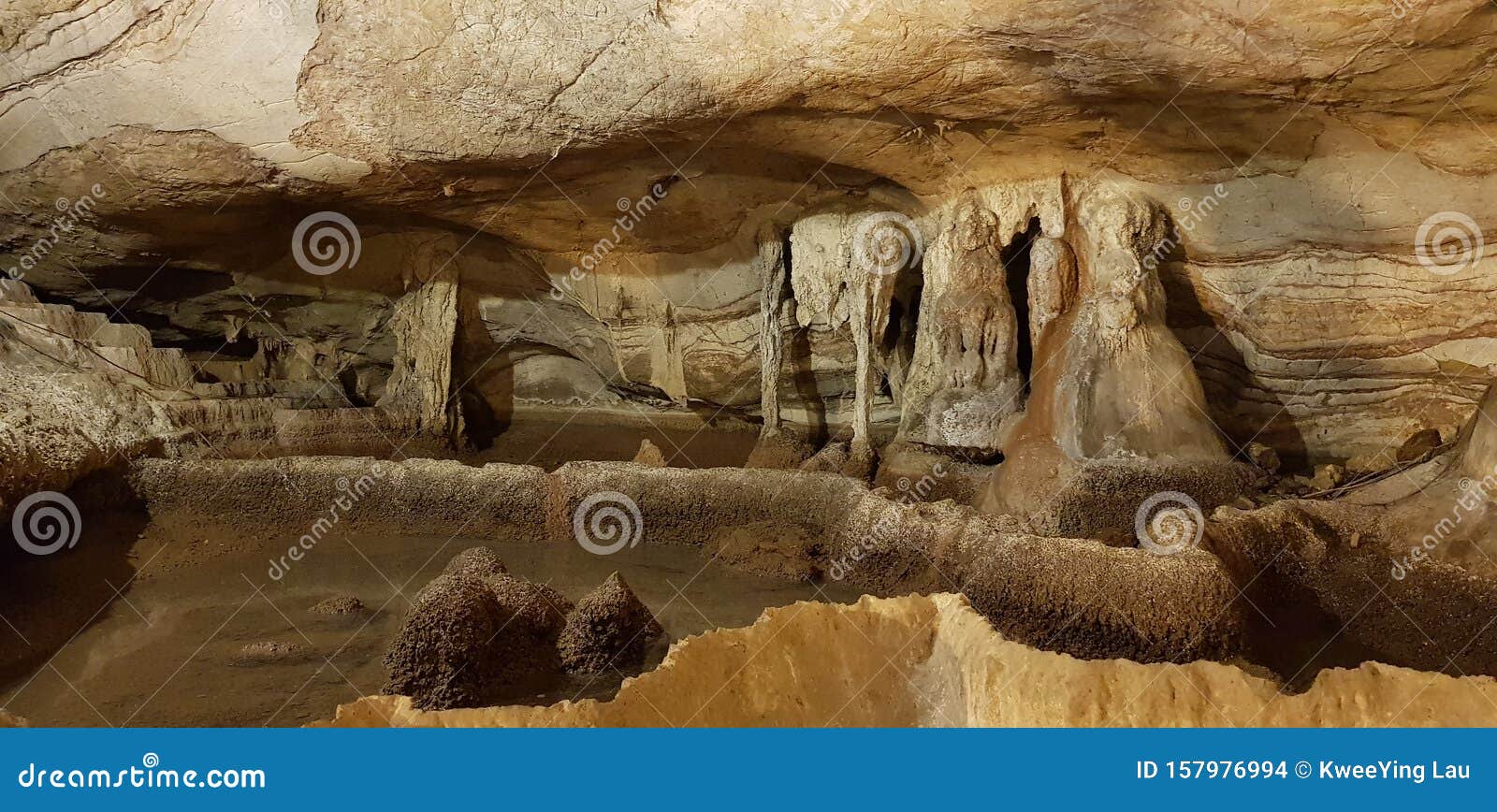 Inside the Limestone Cave stock photo. Image of stalactites - 157976994