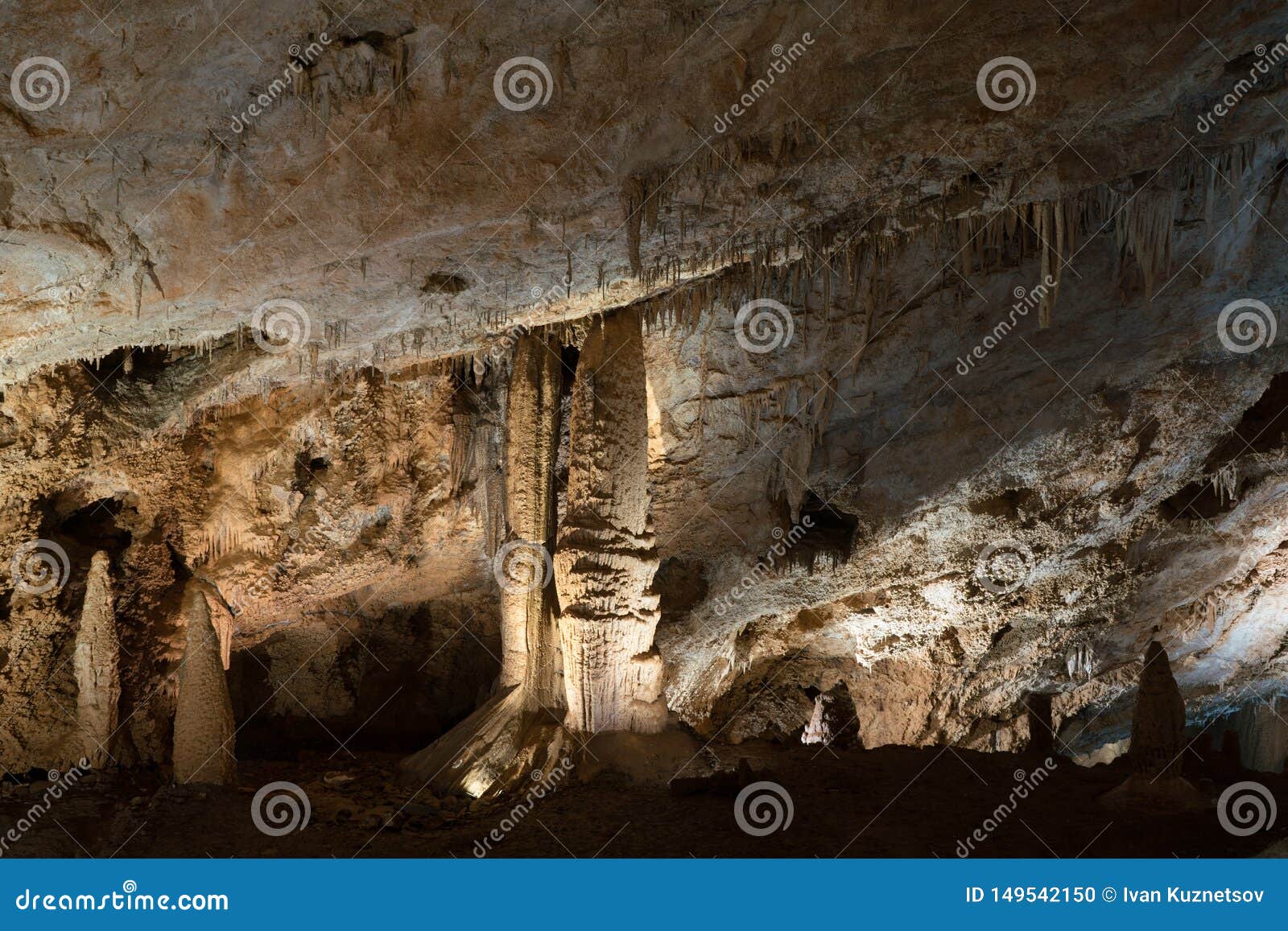 Inside Lipa Cave Near Cetinje in Montenegro Stock Photo - Image of ...