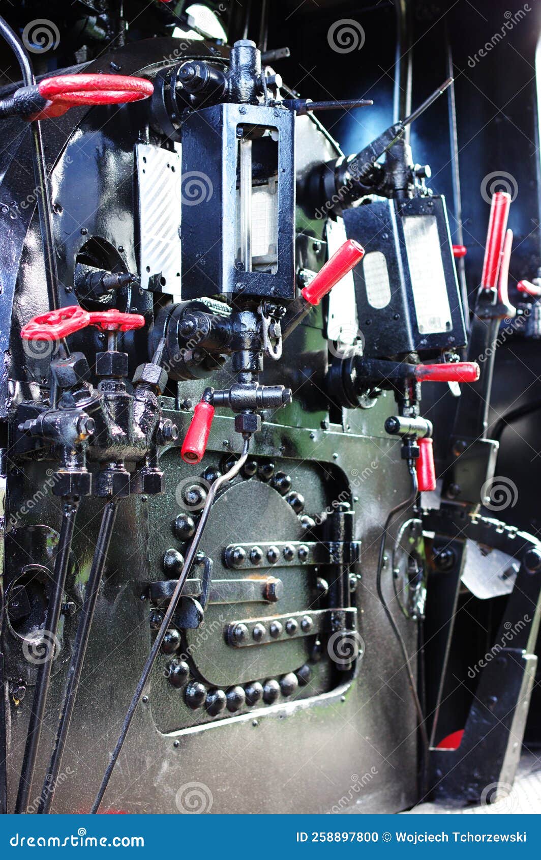 Historic Railway. Technical Details of Old Trains. Stock Photo - Image ...