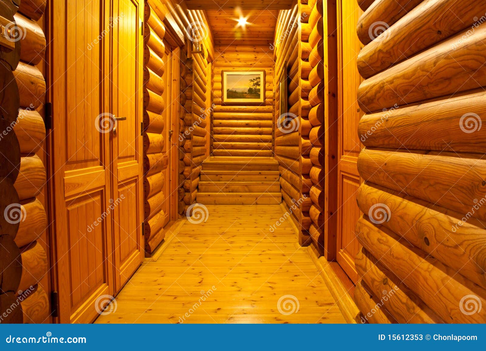 Inside the log home stock image. Image of cabin, estate - 15612353