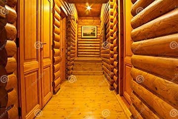 Inside the log home stock image. Image of cabin, estate - 15612353