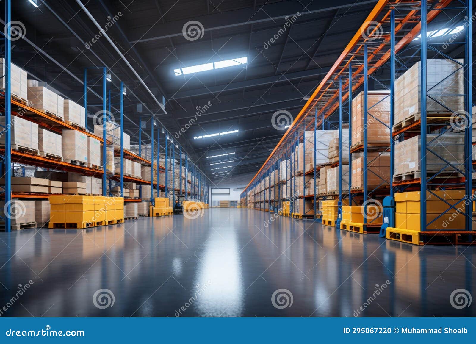 Inside a Logistic Centers Warehouse, a Hub of Organized Storage and ...