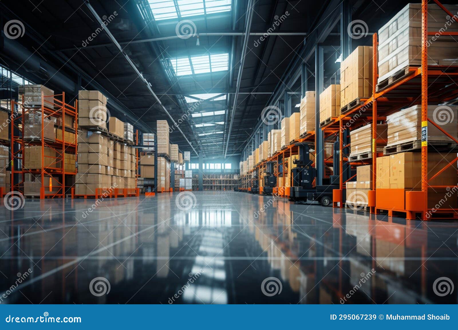 Inside a Logistic Centers Warehouse, a Hub of Organized Storage and ...