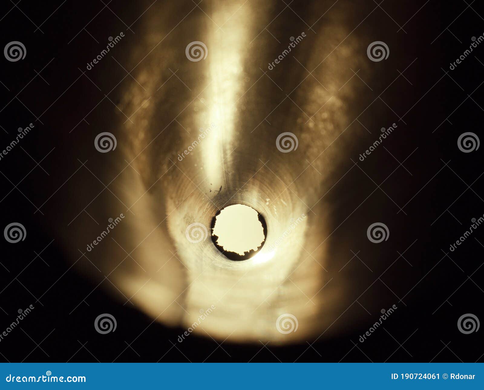 The Inside of a Long Chrome Metal Tube Stock Image - Image of energy ...