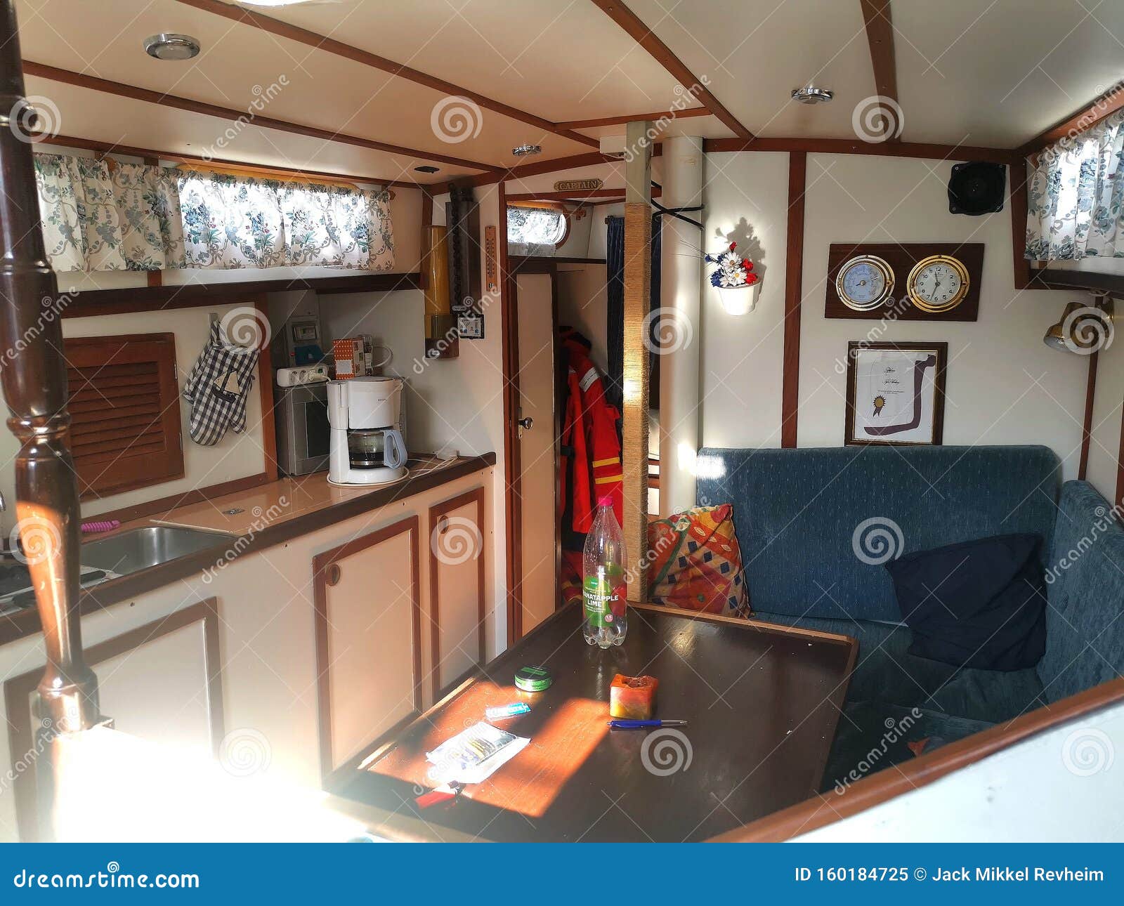 The Inside Look of a Sailboat Ready for Long Adventure Stock Image ...