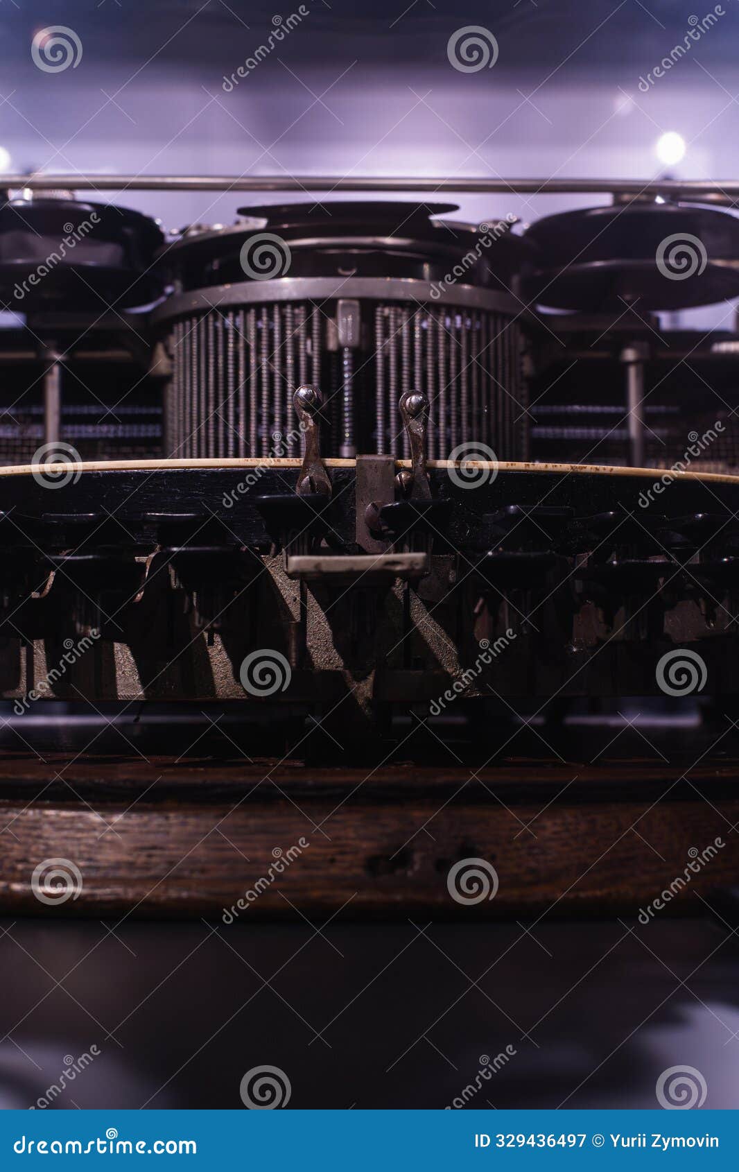 An Inside Look at Vintage Mechanical Typewriter Details Stock Image ...