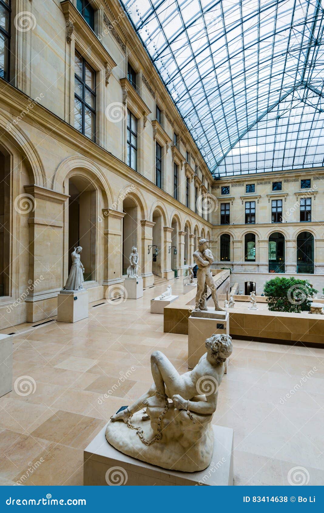 Inside of the Louvre Museum Editorial Stock Photo - Image of europe ...