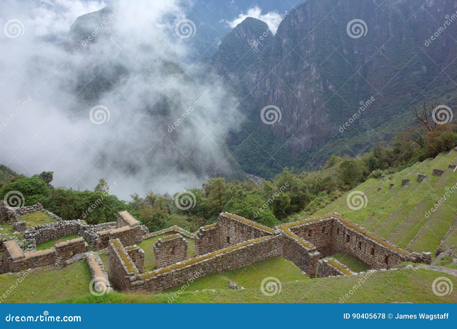 Inside Machu Picchu, The Sacred City Of Incas, Peru Stock Photography ...