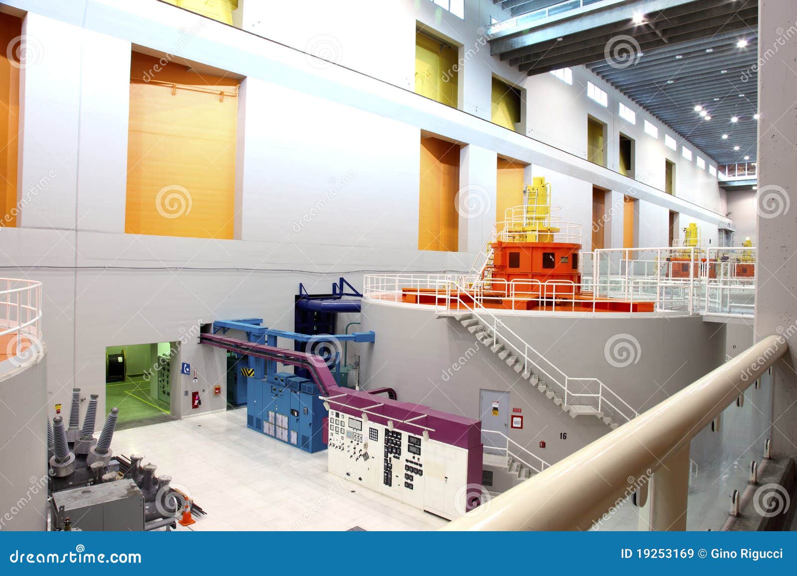 Inside the Main Powerhouse, Bonneville or. Stock Image - Image of ...