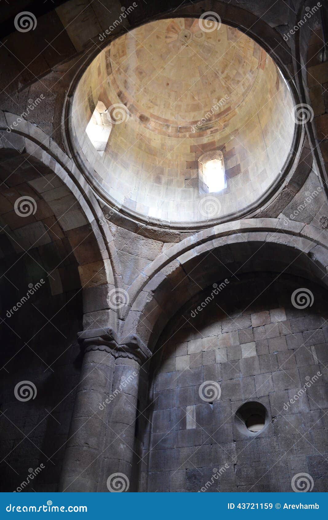 Inside Medieval Armenian Monastery Stock Image - Image of church, light ...