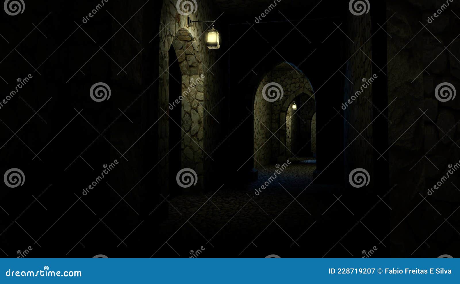 Inside Medieval Castle at Night. Stock Video - Video of gate, fort ...