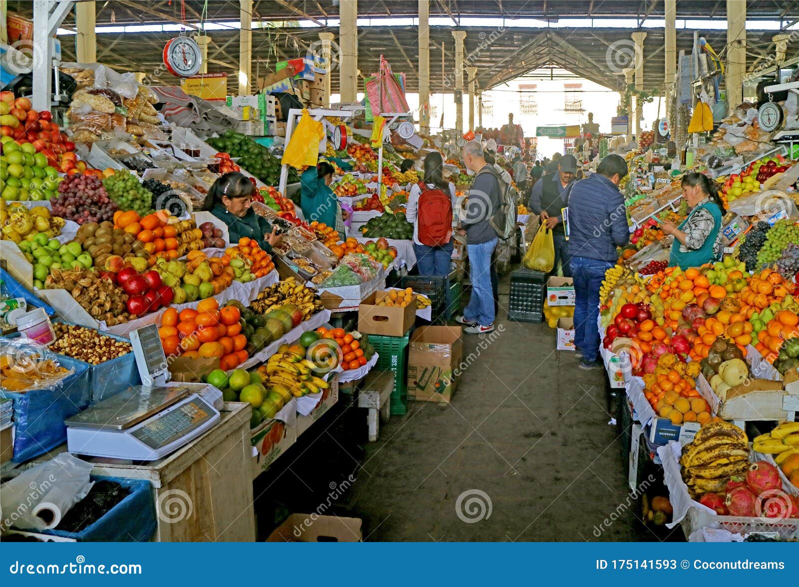 Inside the Mercado Central De San Pedro, Local Market in Cusco of Peru ...