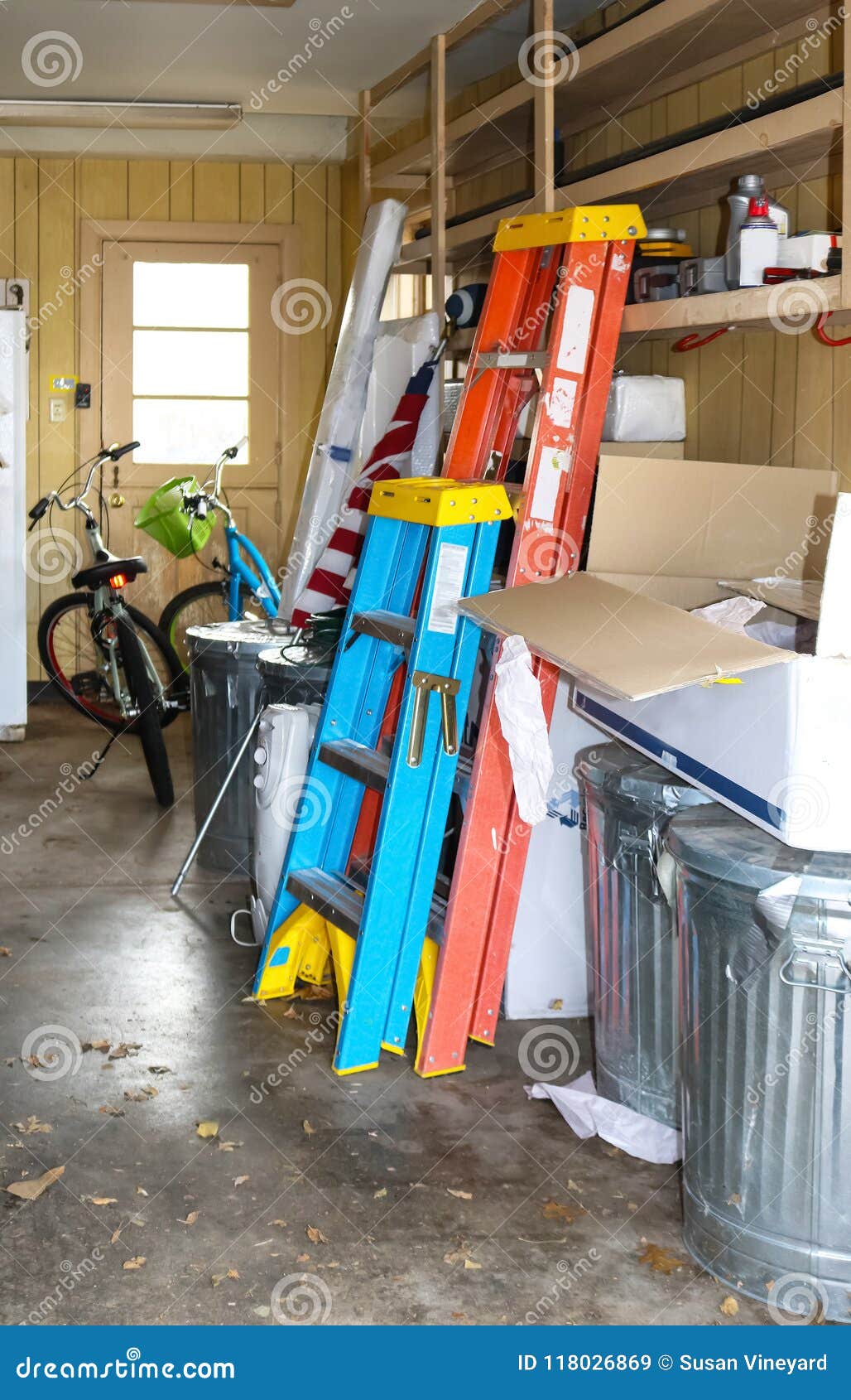 Messy Garage In Boston Massachusetts Royalty-Free Stock Image ...