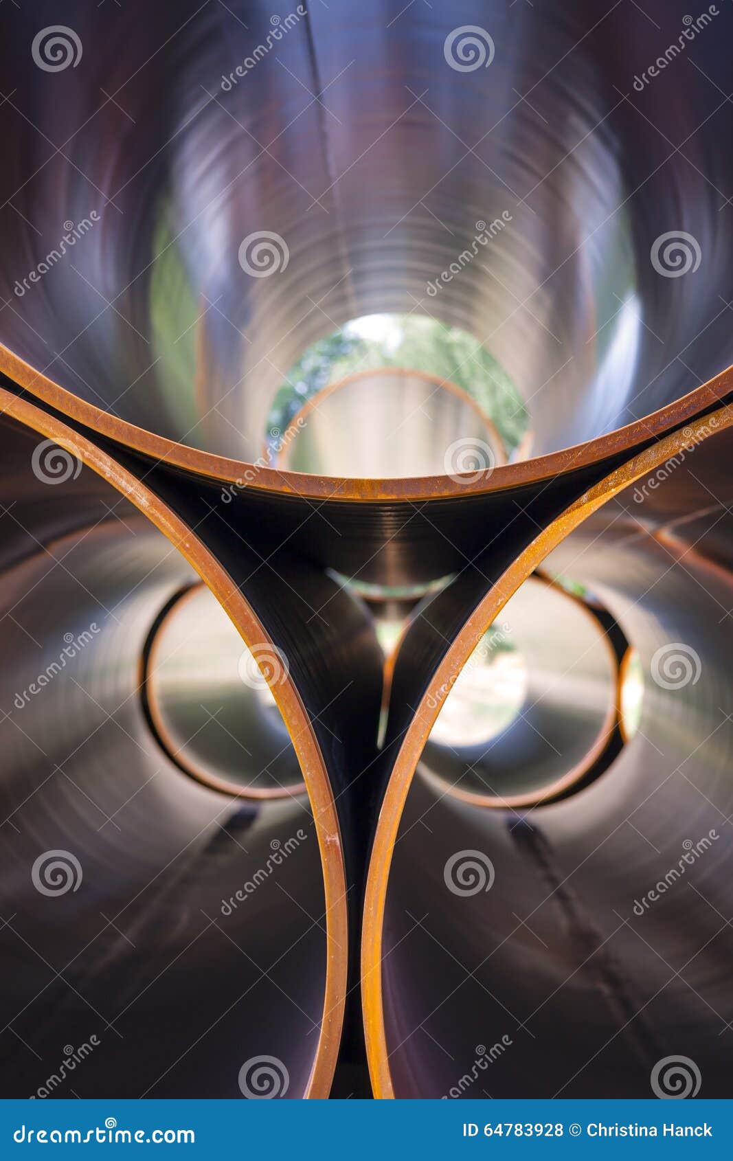 Inside of Metallic Gas Tubes, Pipeline Part Stock Photo - Image of ...