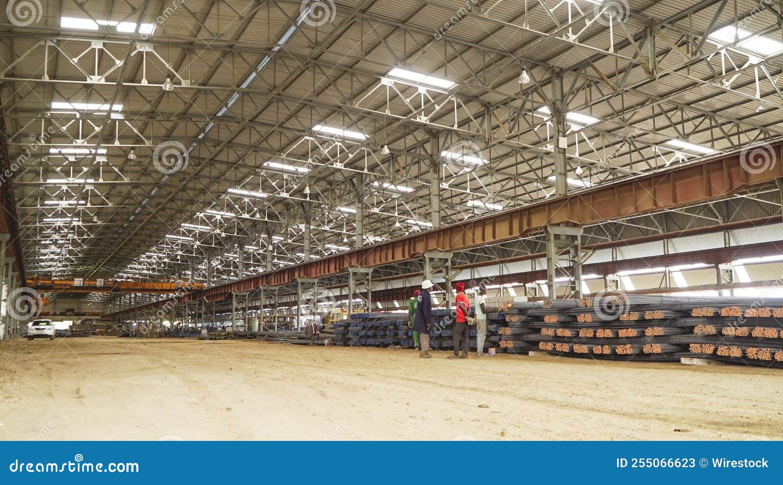 Inside of the Metallic Rods Factory Stock Image - Image of steel, pipes ...