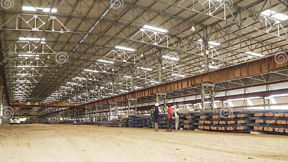 Inside of the Metallic Rods Factory Stock Image - Image of steel, pipes ...