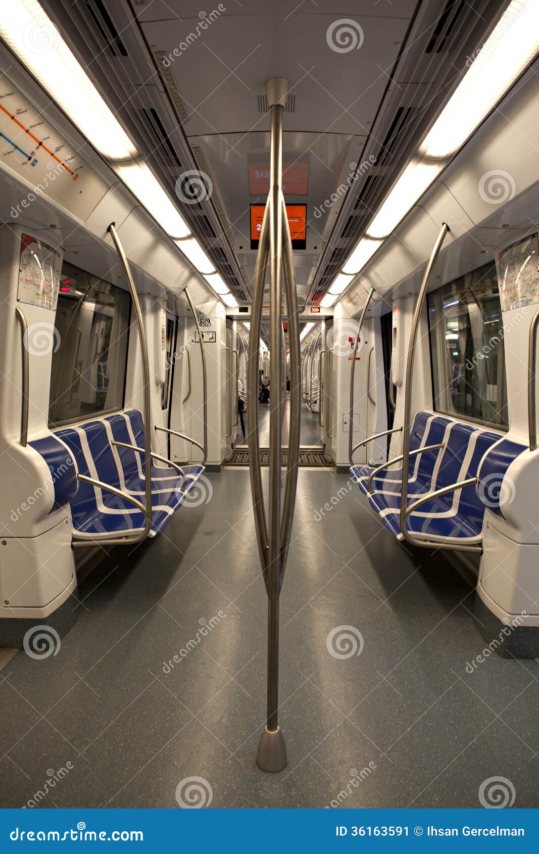 Inside of metro car editorial photo. Image of empty, seat - 36163591