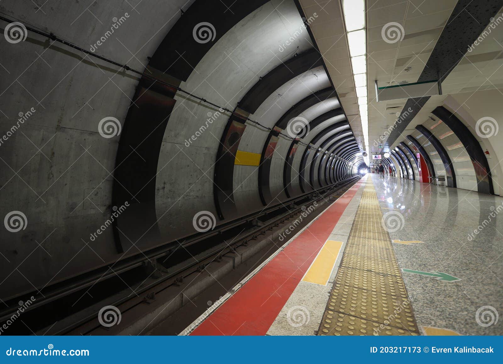 Inside of a Metro Station stock image. Image of building - 203217173