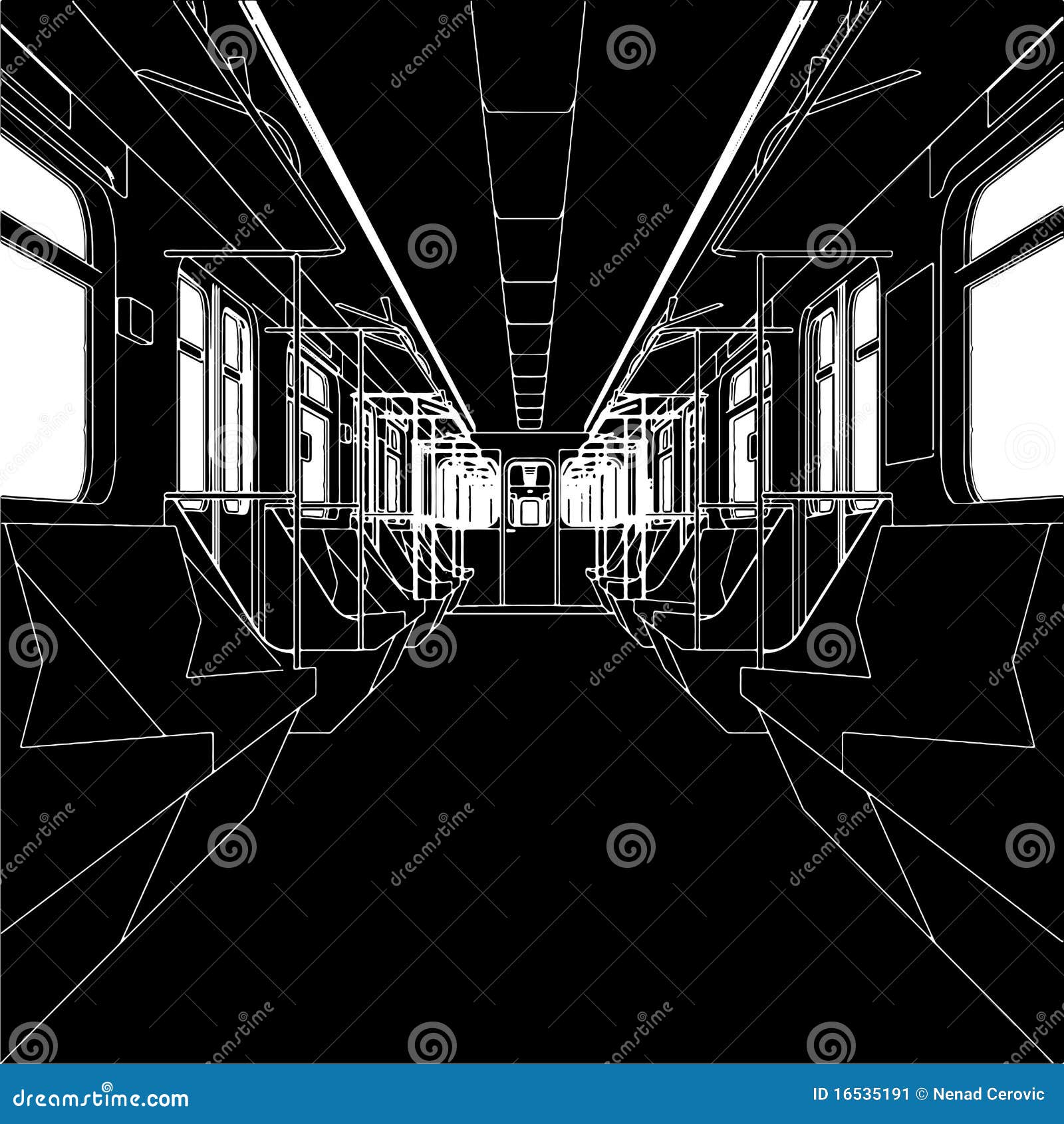 Inside Of Metro Train Wagon Vector 01 | CartoonDealer.com #16535191