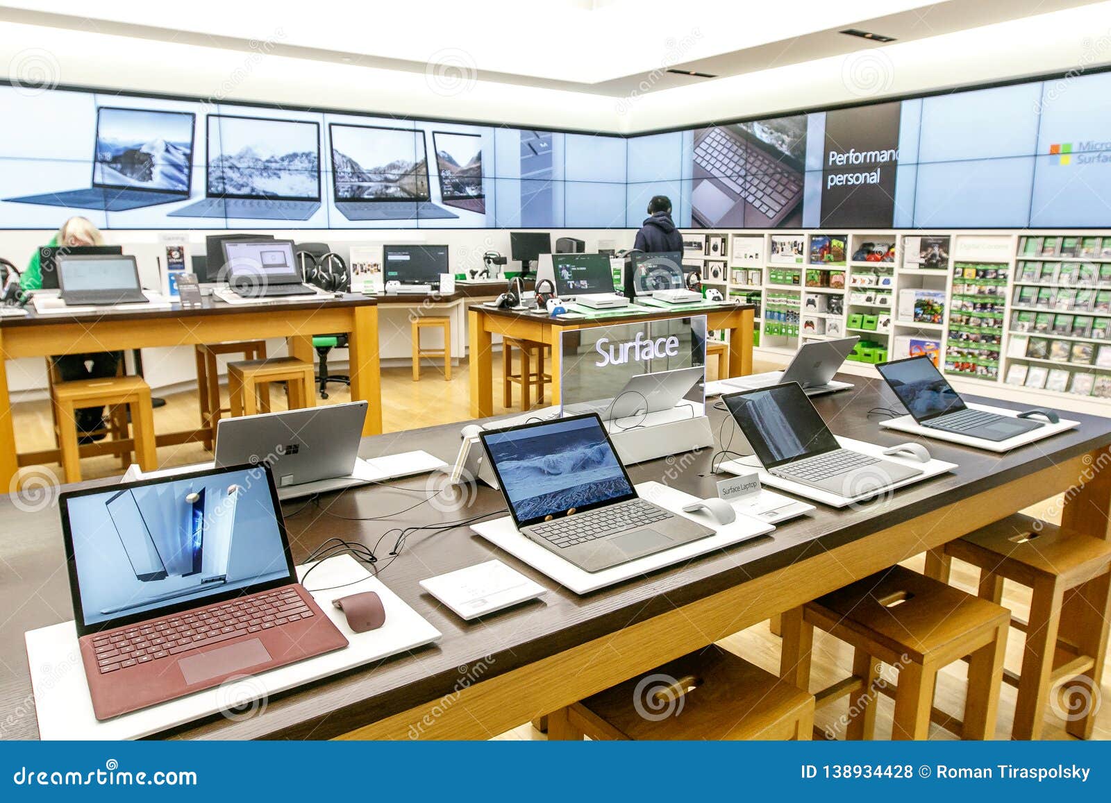 Inside Microsoft store editorial stock photo. Image of electronics ...
