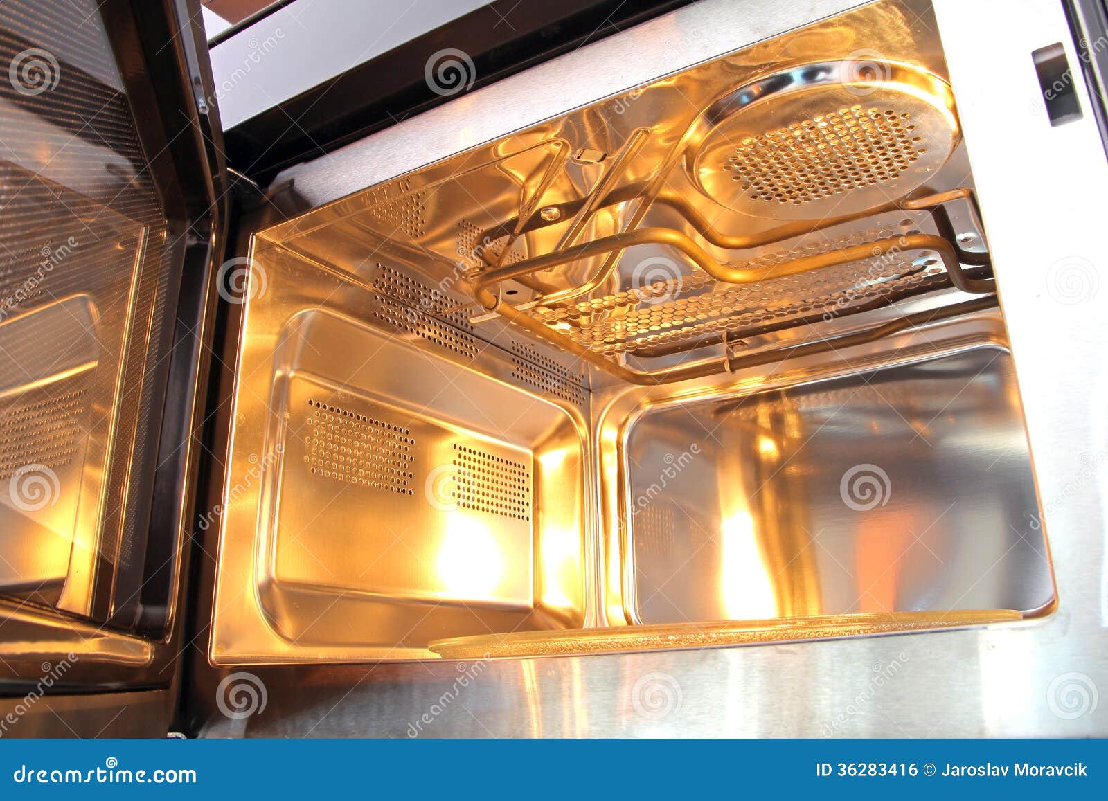 Inside microwave stock photo. Image of open, chrome, oven - 36283416