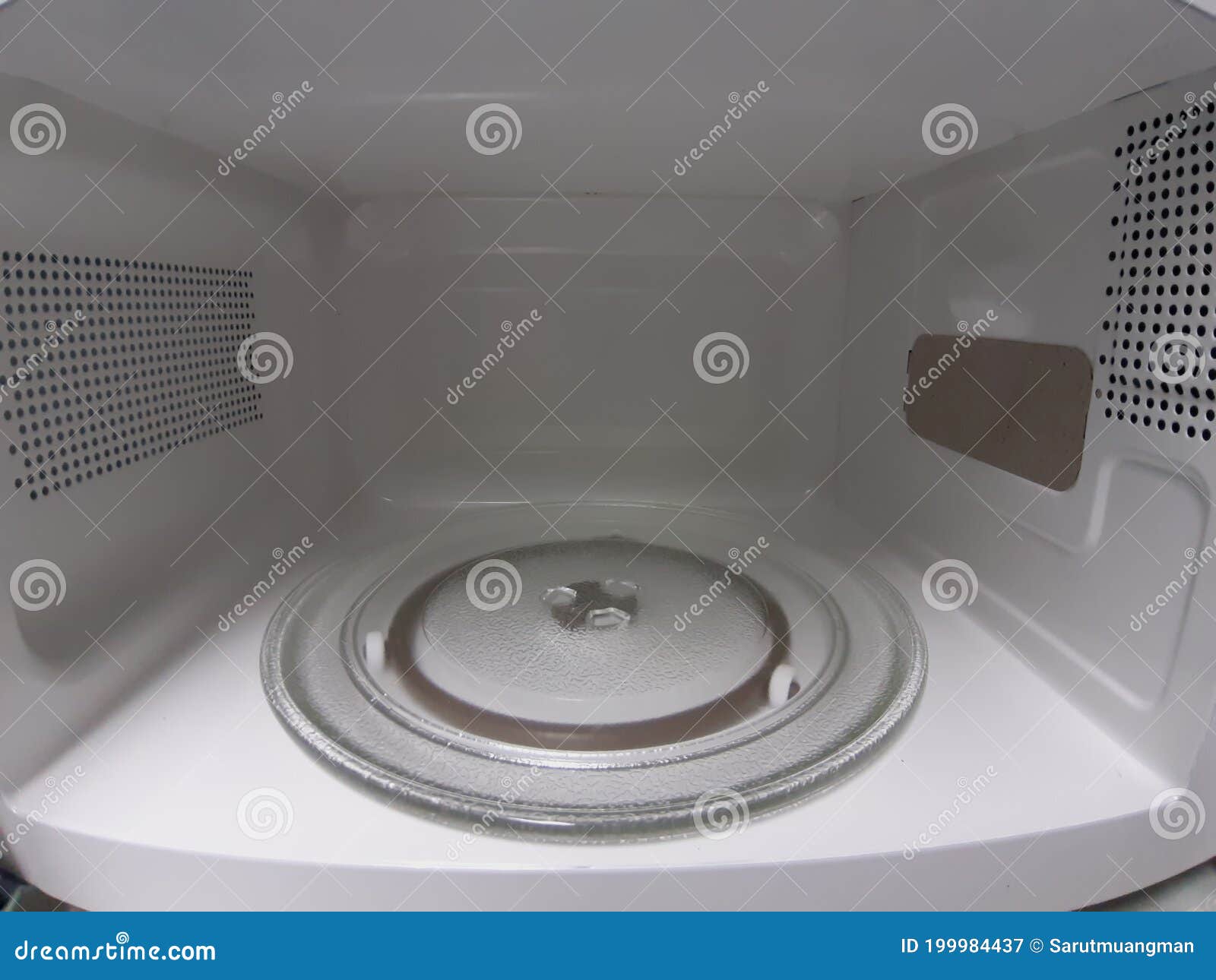 Inside of the Microwave Oven Stock Image - Image of clean, electrical ...