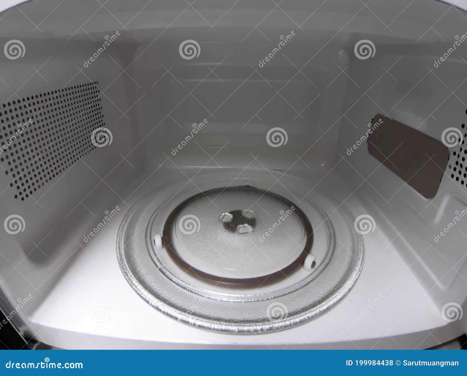 Inside of the Microwave Oven Stock Photo - Image of bright, household ...