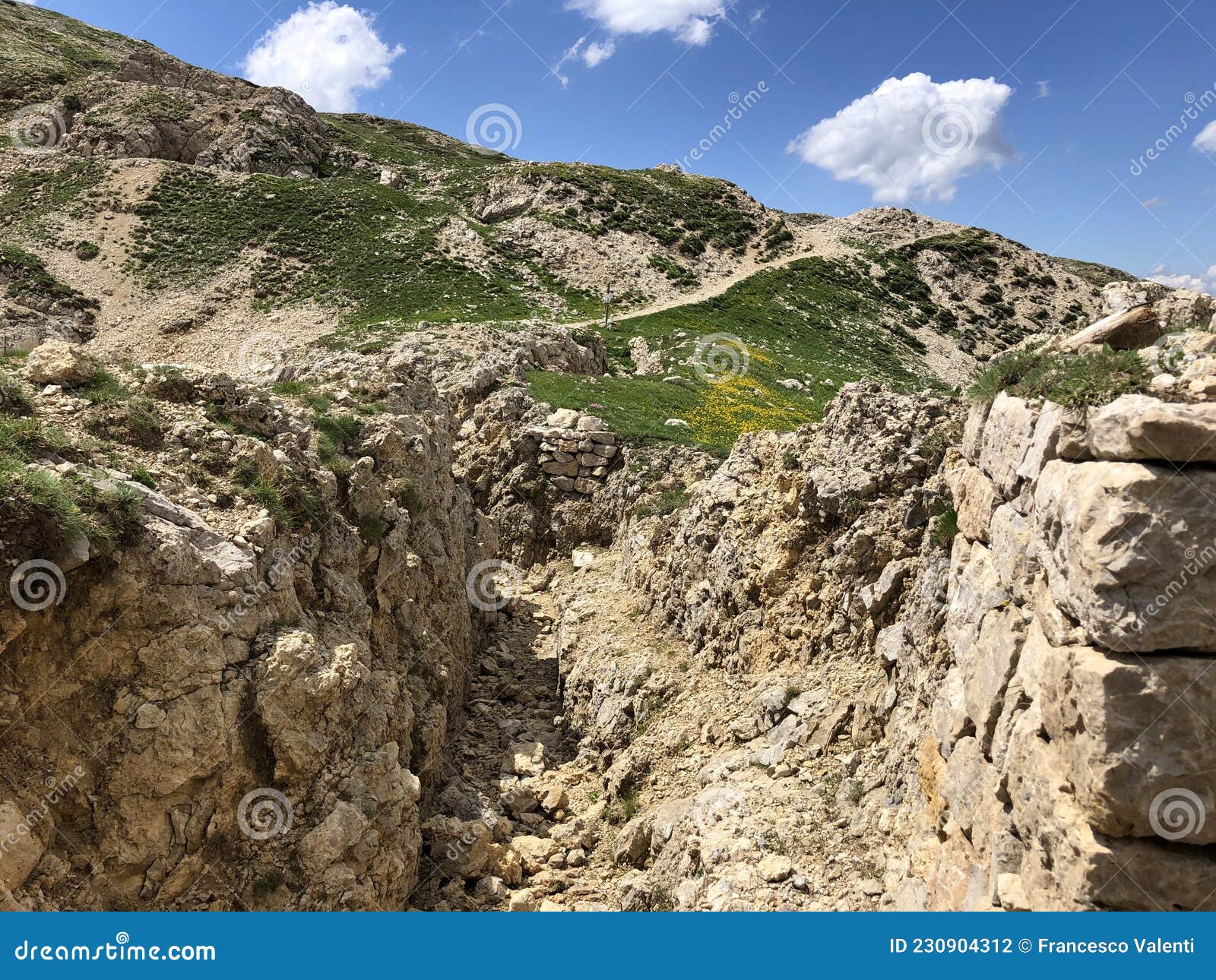 Inside Military World War Foxhole Trench Stock Photo - Image of veneto ...