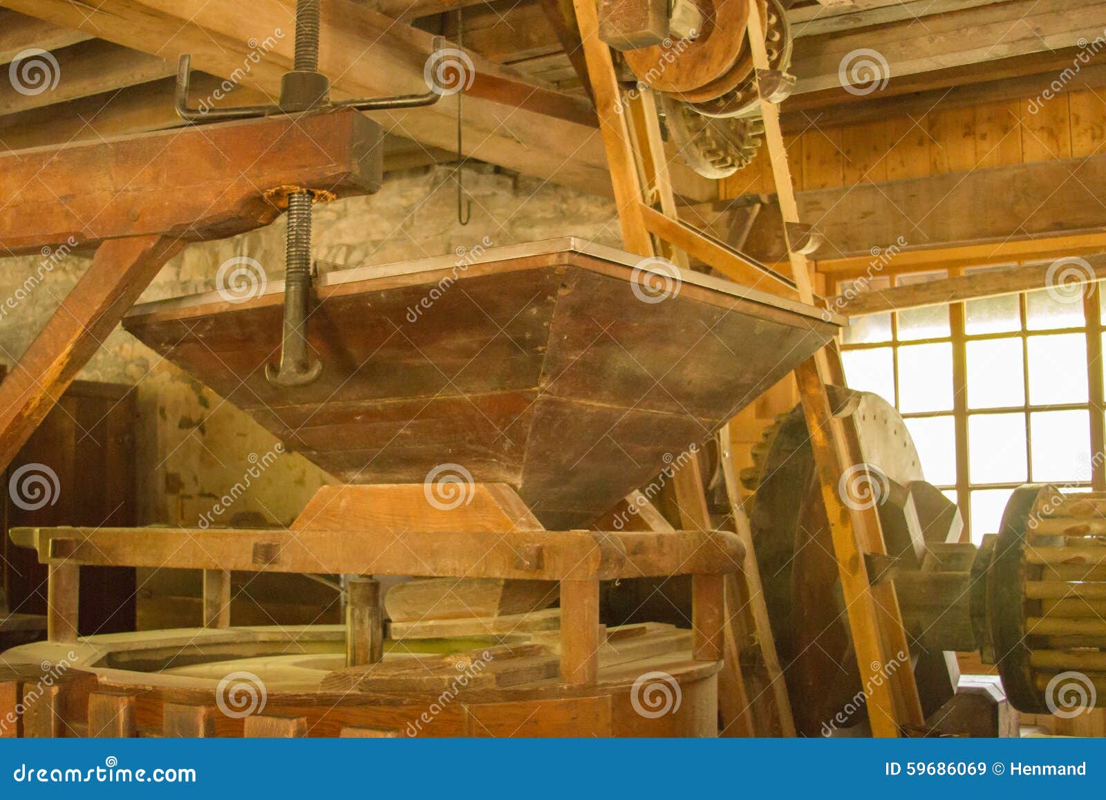 Inside the Mill in Springmill State Park in Indiana Stock Image - Image ...