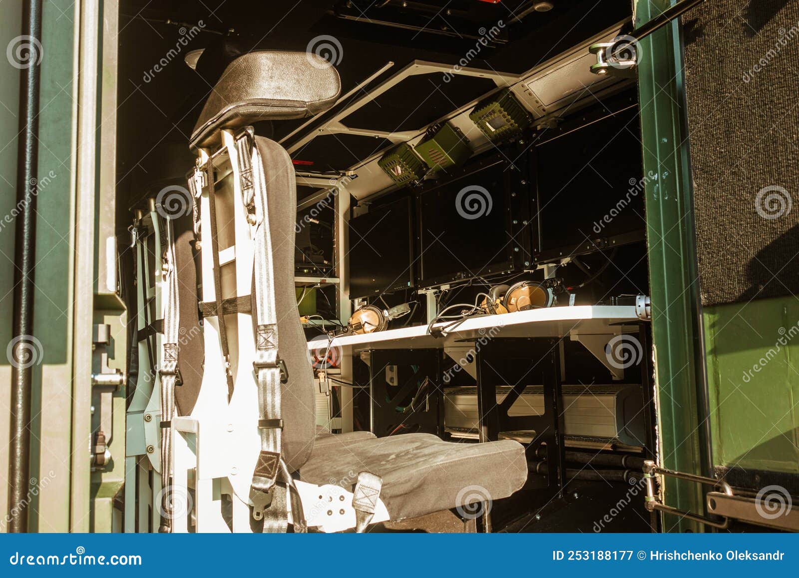 Inside the Mobile Mobile Command Post Stock Image - Image of parking ...
