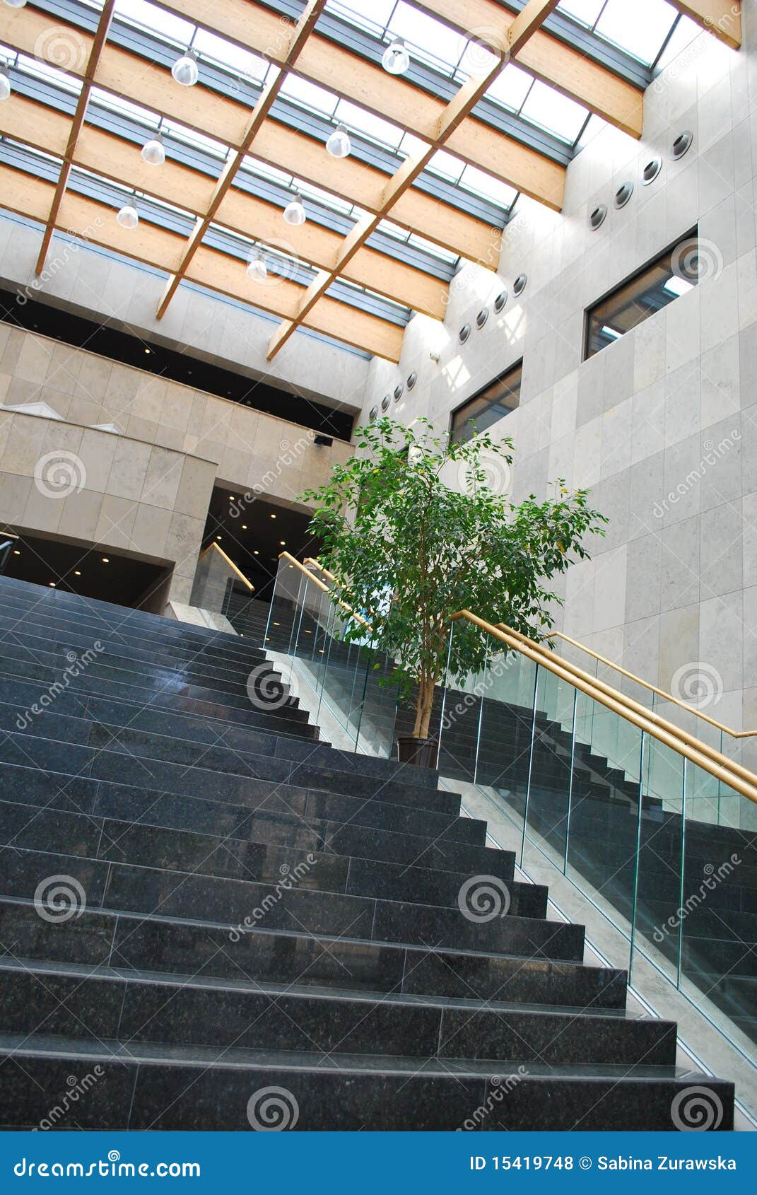 Inside modern building stock photo. Image of stairs, glass - 15419748