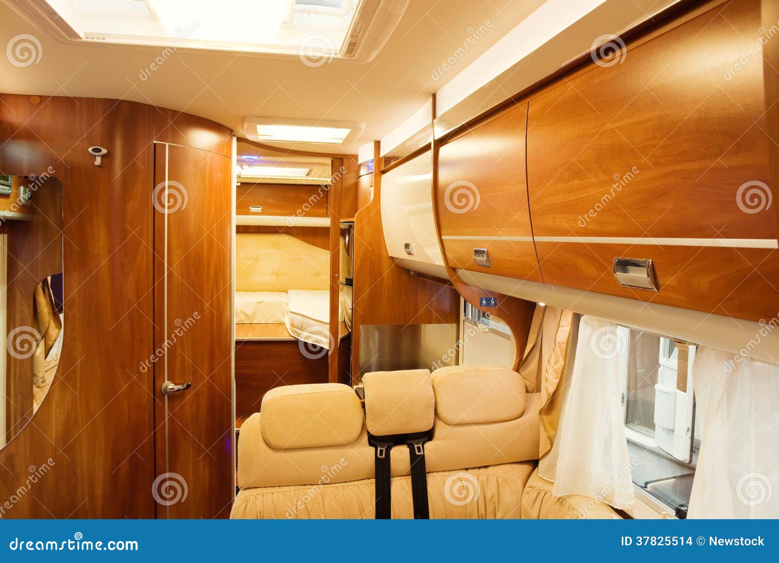 Inside of Modern Camper stock photo. Image of design - 37825514