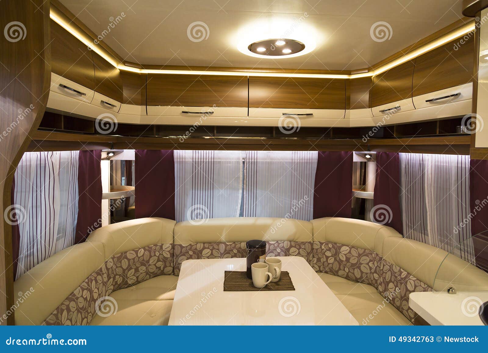 Inside Of Modern Camper Royalty-Free Stock Photography | CartoonDealer ...