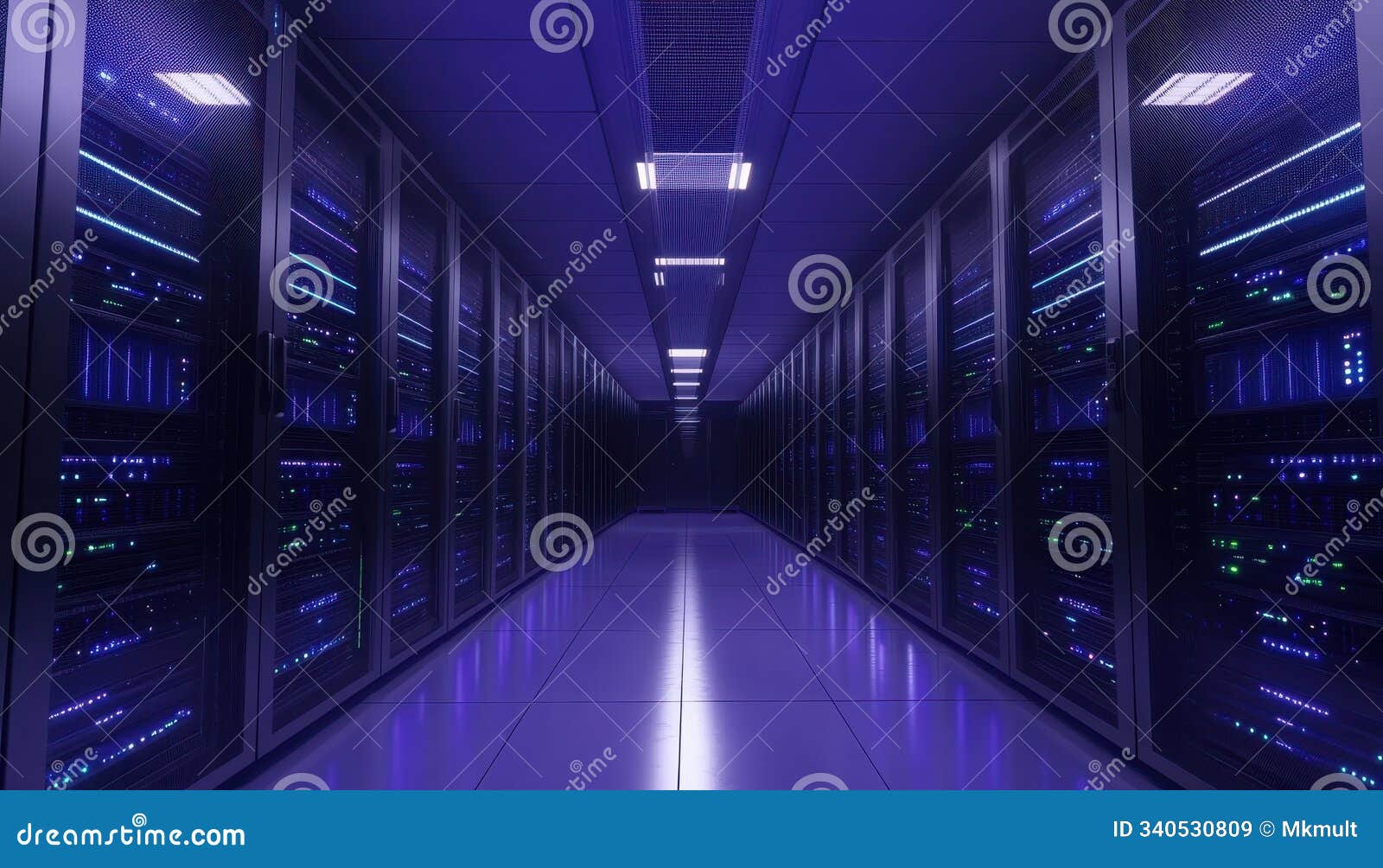 Inside a Modern Data Server Center with Digital Hosting Facilities at ...