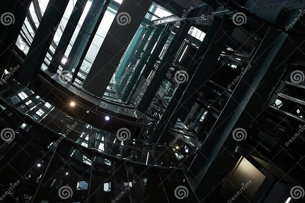 Inside of Modern High-tech Building Stock Image - Image of symmetry ...