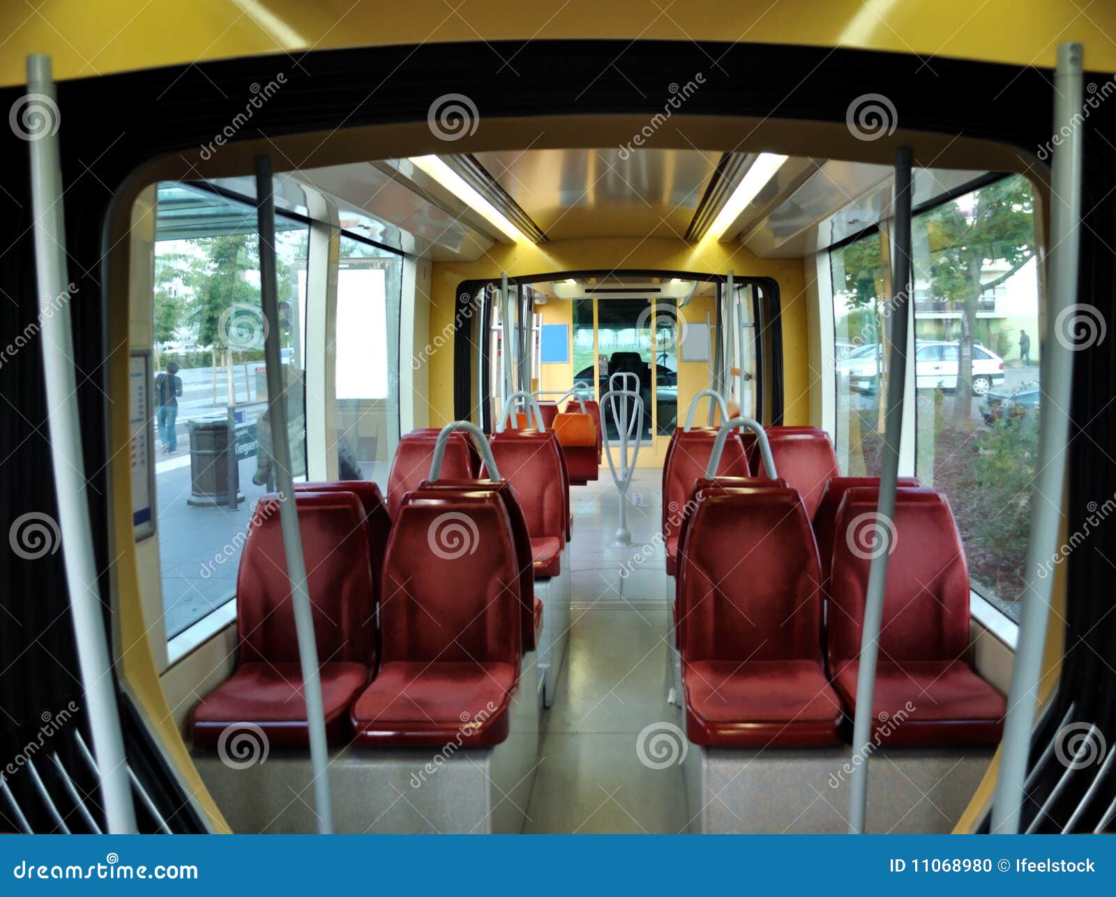 Inside a modern tramway stock photo. Image of industry - 11068980