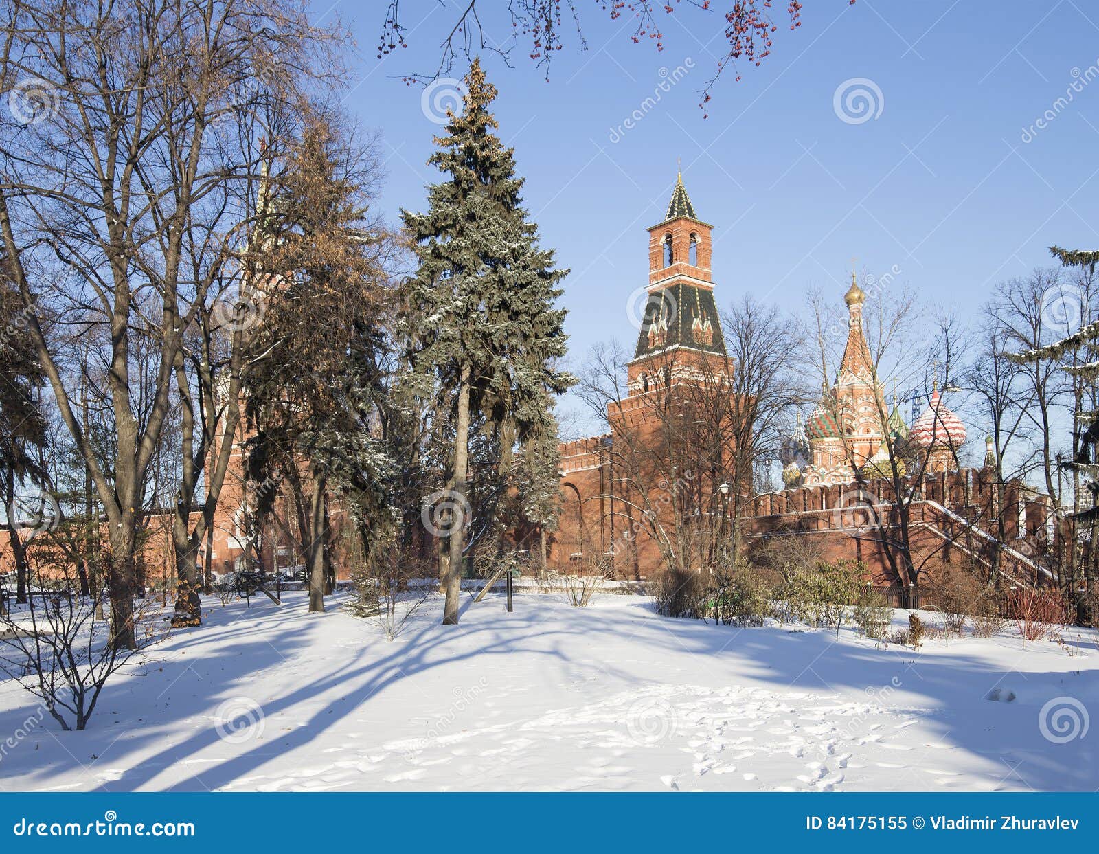 Inside of Moscow Kremlin on a Sunny Winter Day, Russia Stock Image ...