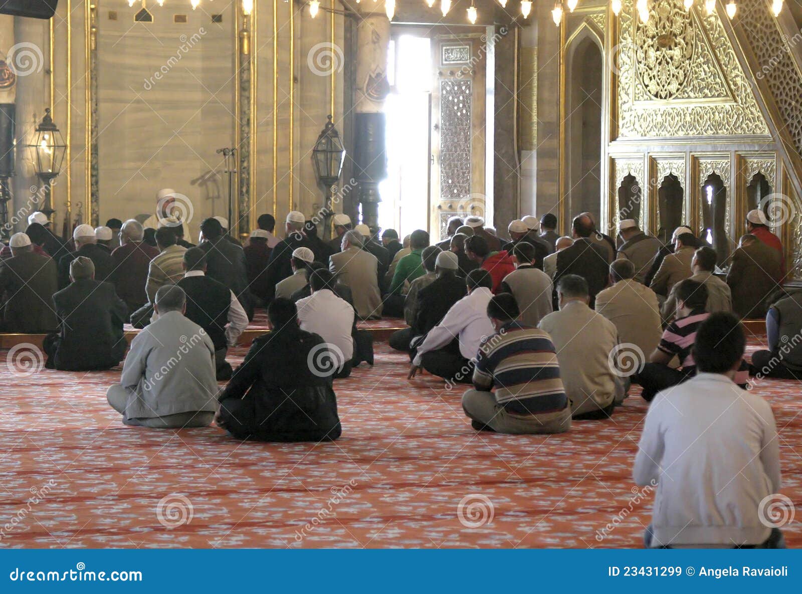 Inside the mosque editorial stock image. Image of classical - 23431299