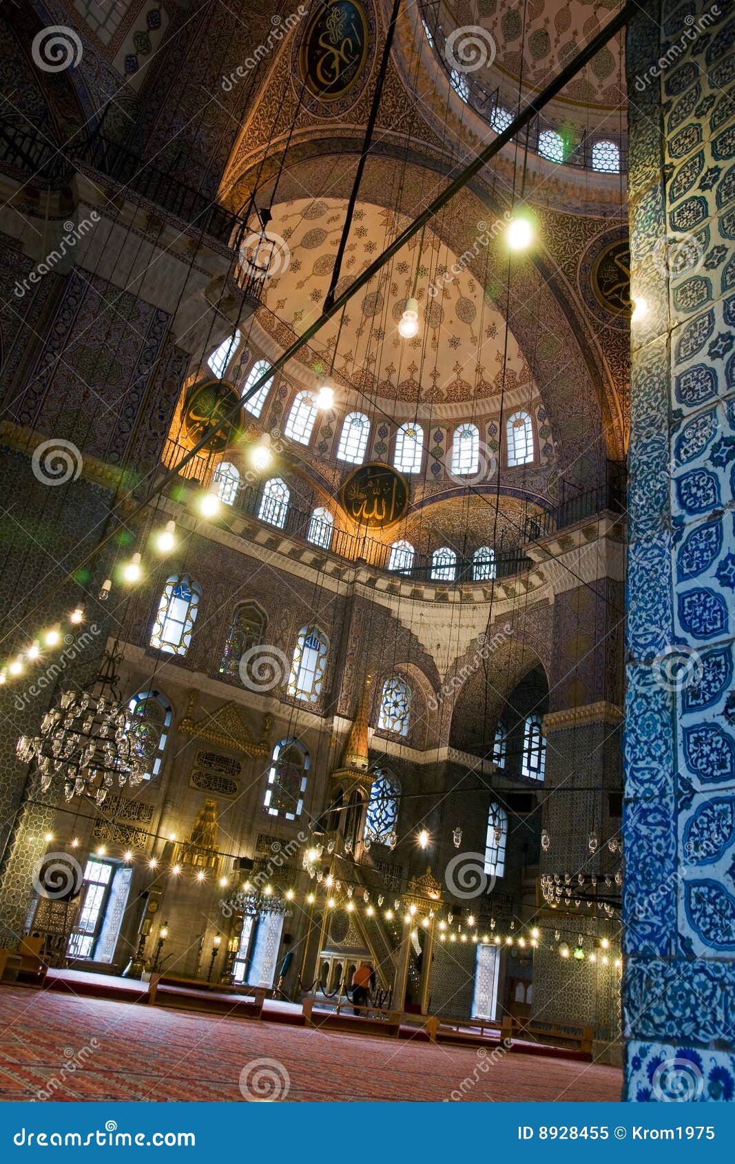Inside a mosque stock image. Image of aged, believer, carpet - 8928455